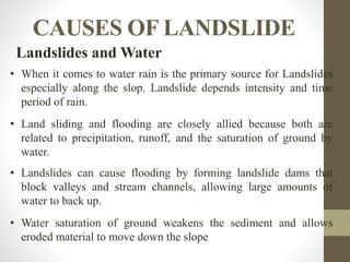 Landslides Causes and Prevention ppt | PPTX