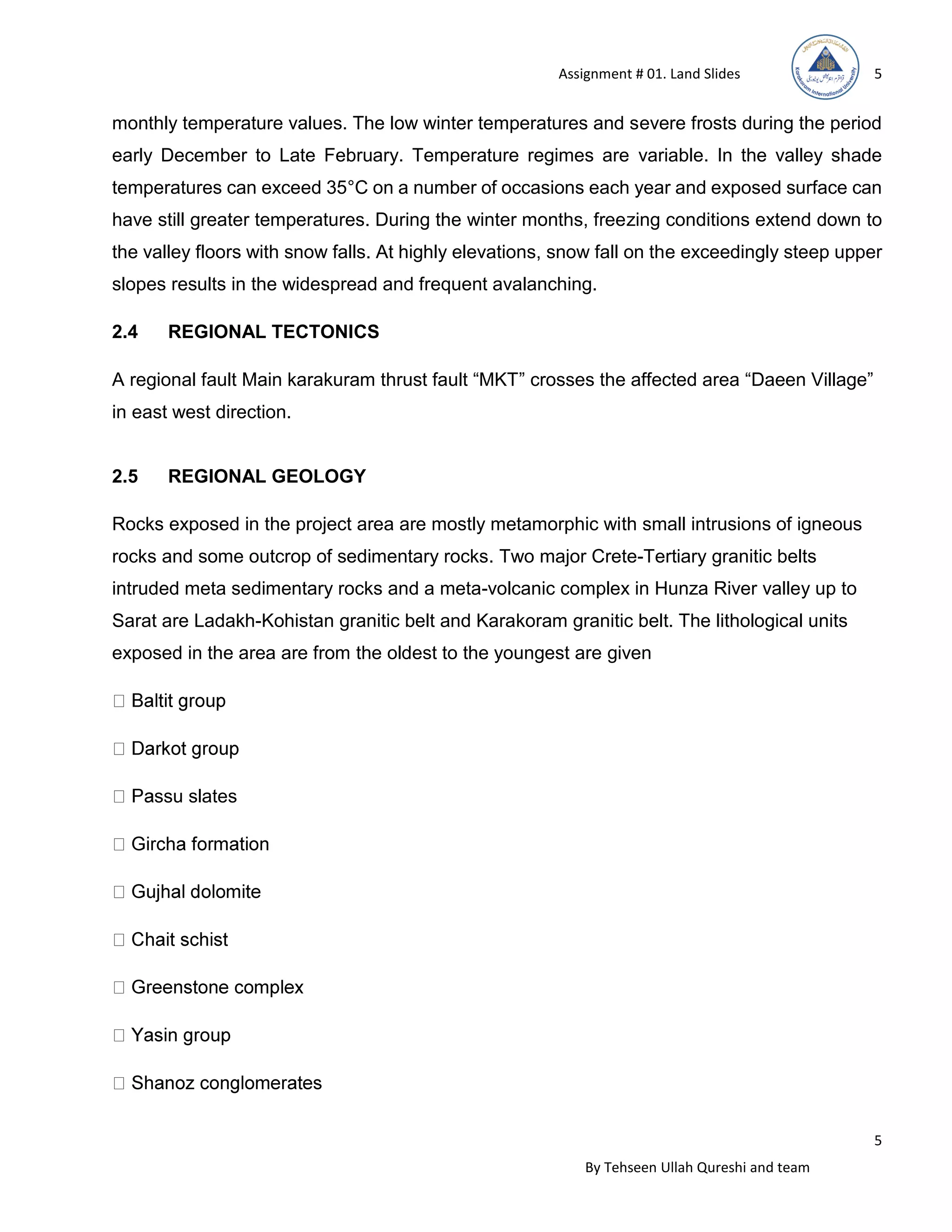 Land Slides in Chatorkhand Town, District Ghizer, Gilgit-Baltistan ...