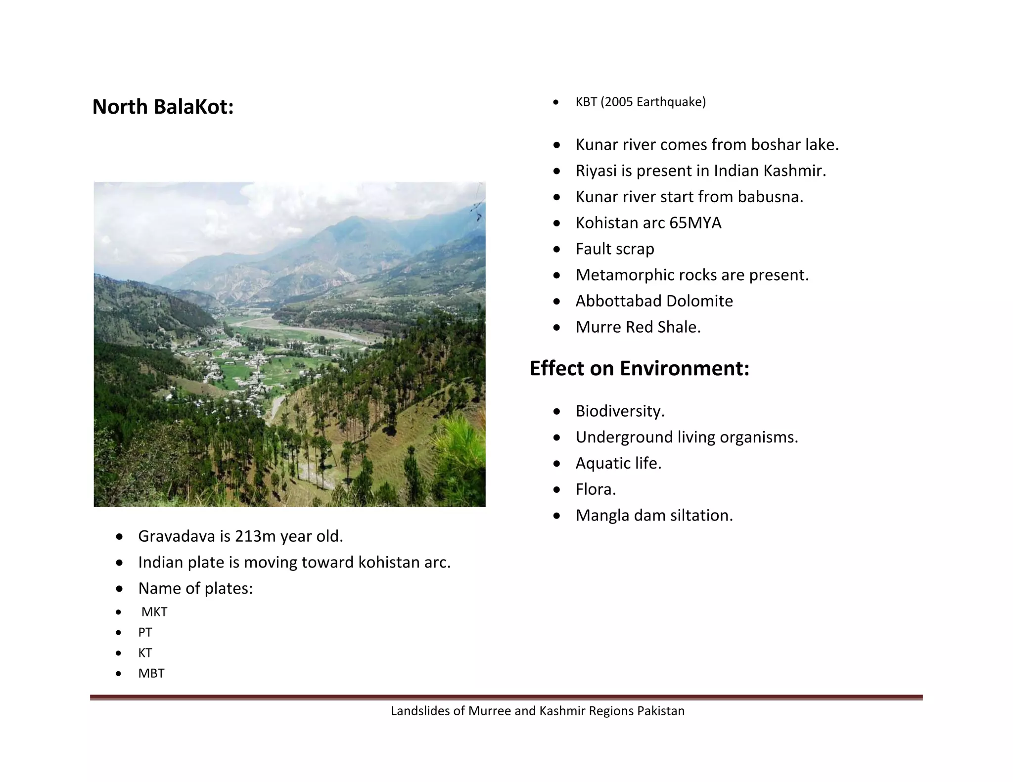 Landslides of murree and kashmir region pakistan | PDF