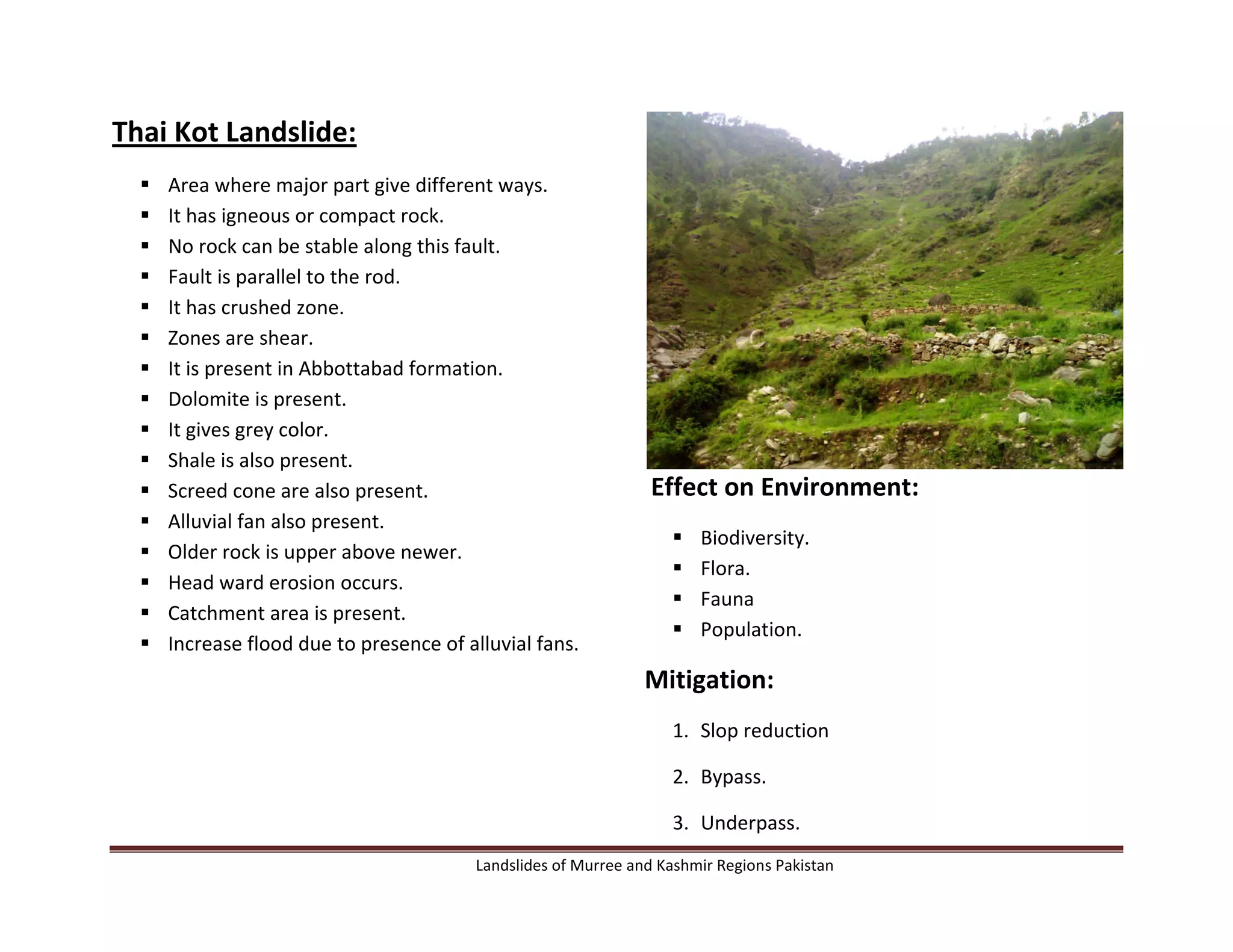 Landslides of murree and kashmir region pakistan | PDF