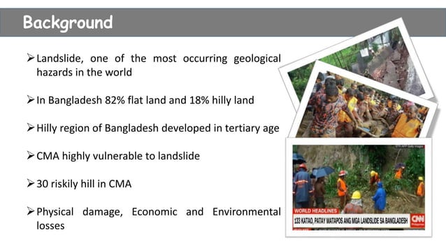 Landslide susceptibility modelling and risk assessment in chittagong city | PPTX | Geography ...
