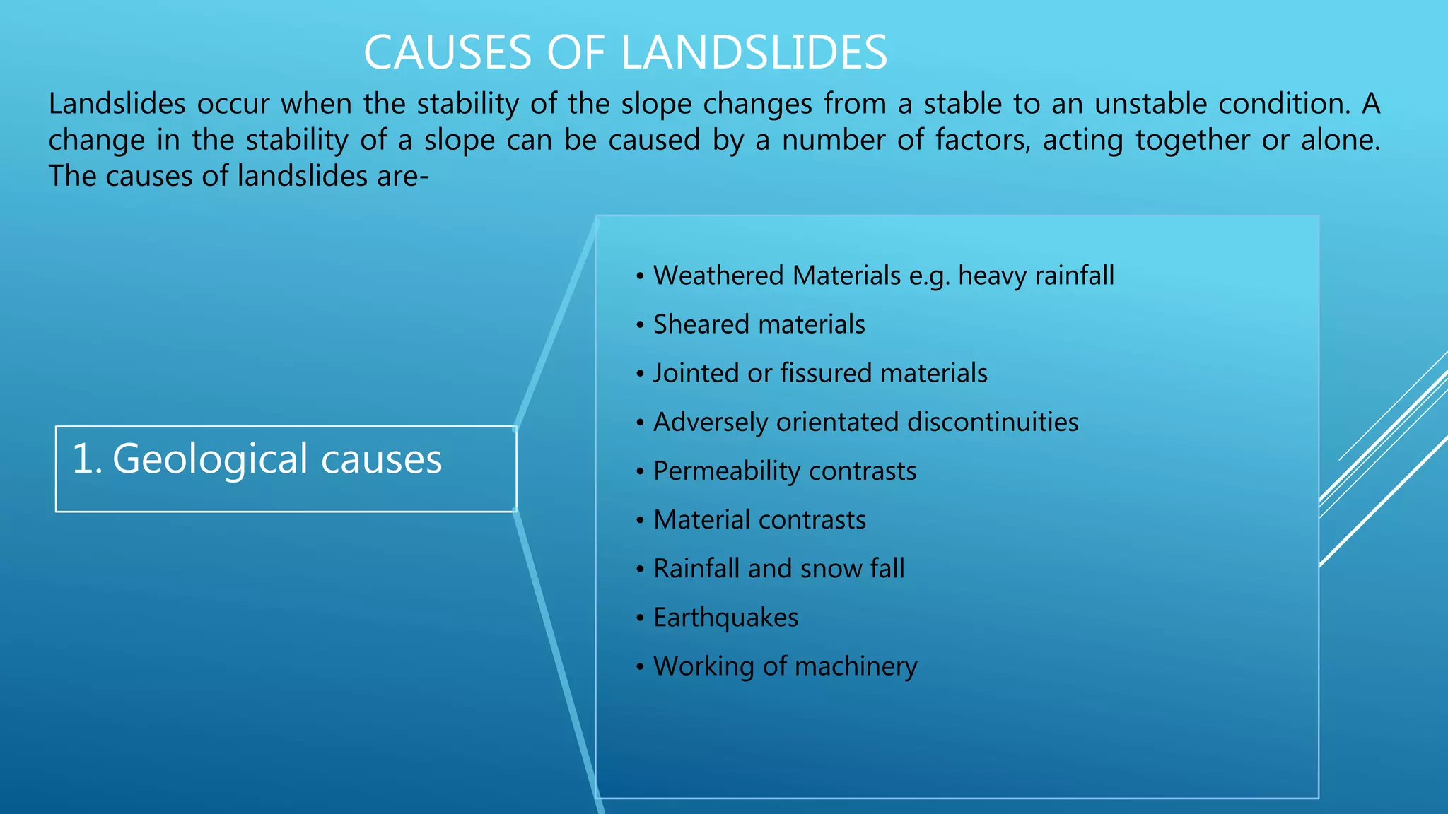 Causes of Landslides | PPTX