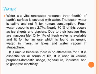 Land, soil, water, natural vegetation | PPTX