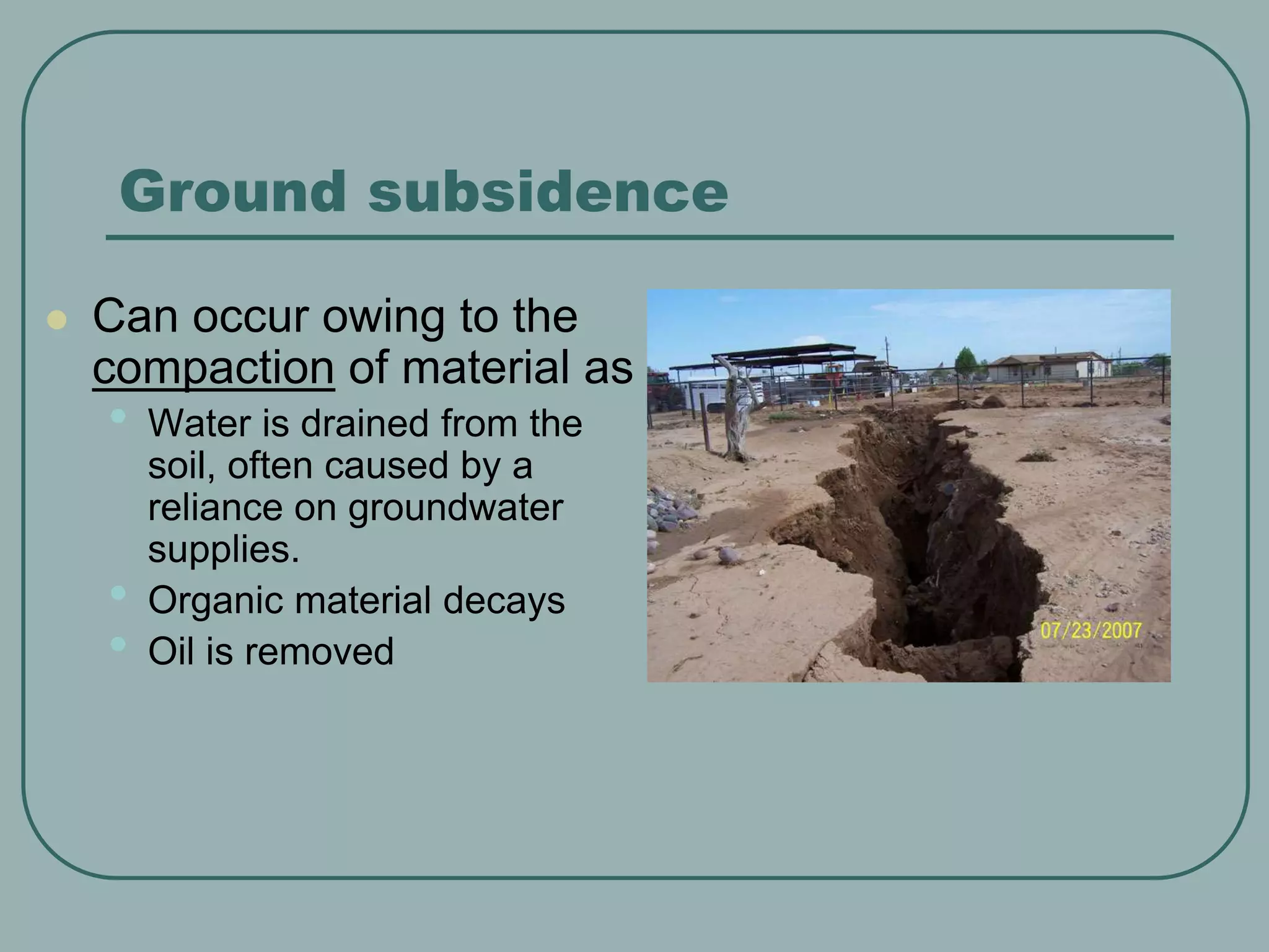 Land subsidence | PPT
