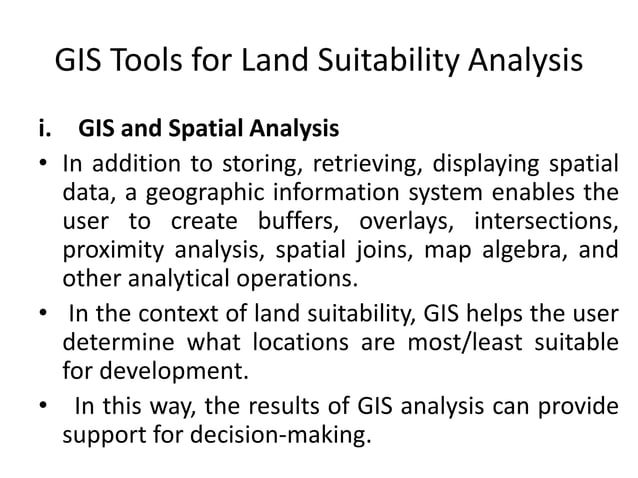 Land Suitability Analysis.pdf | 3-D Graphics | Computer Software and Applications