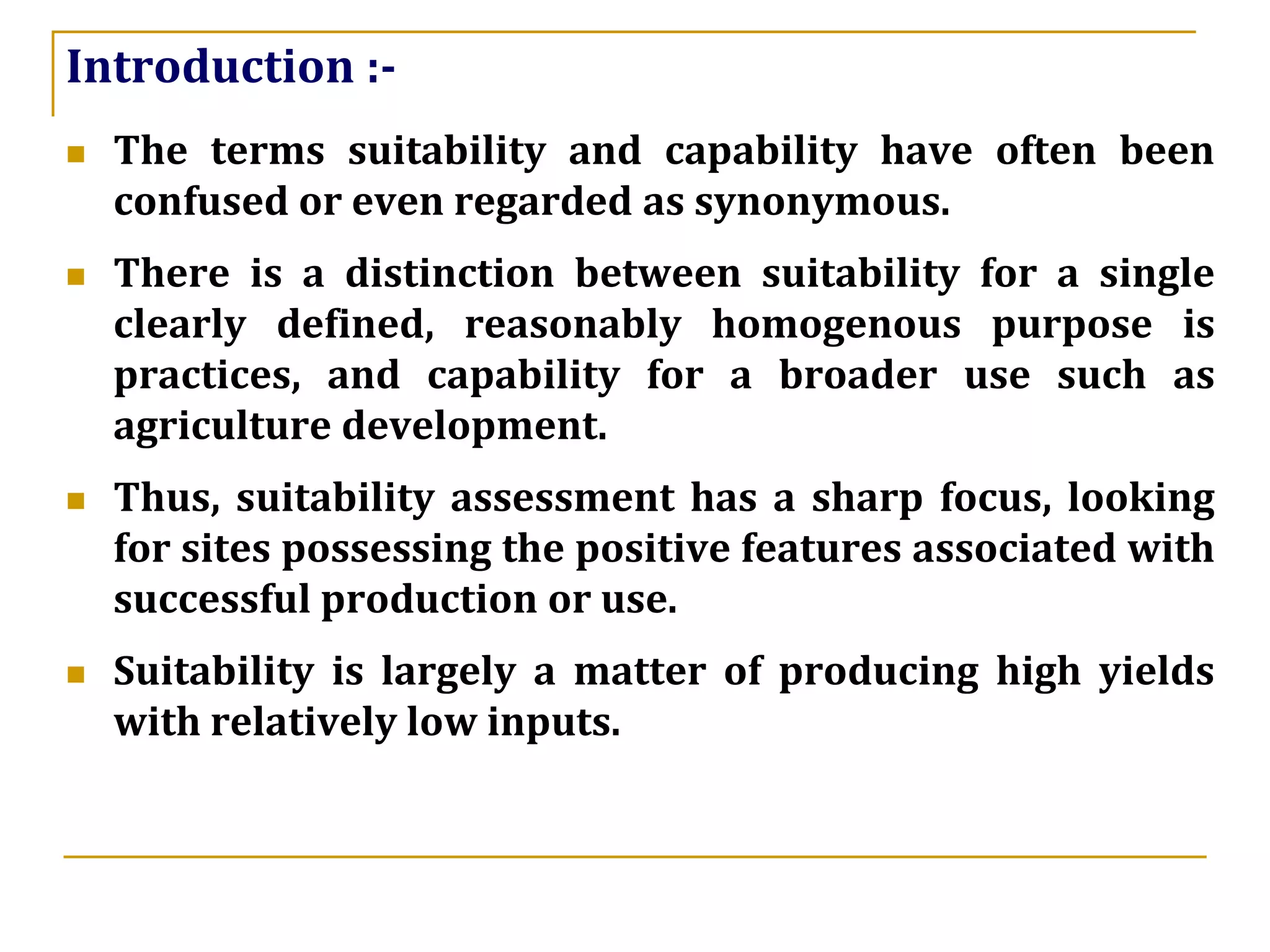 Land Suitability Classification | PDF
