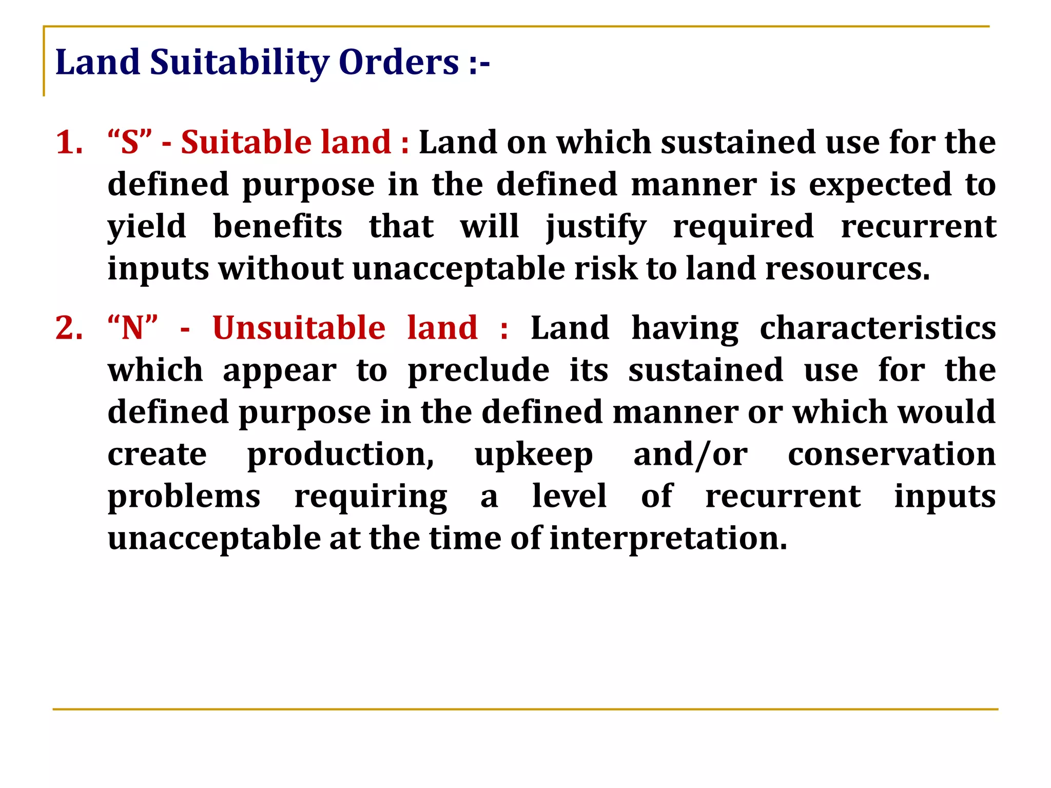 Land Suitability Classification | PDF