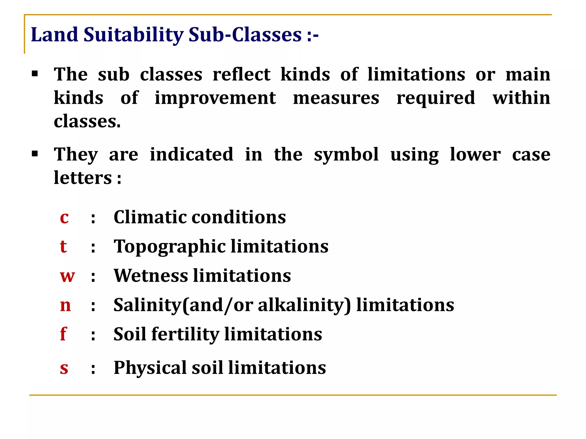Land Suitability Classification | PDF