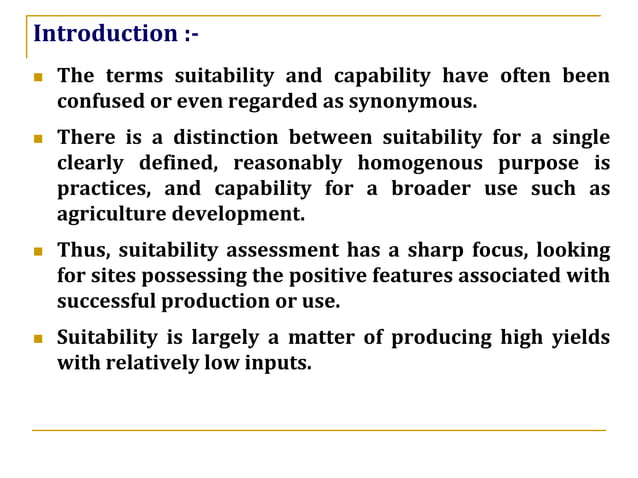 Land Suitability Classification | PDF