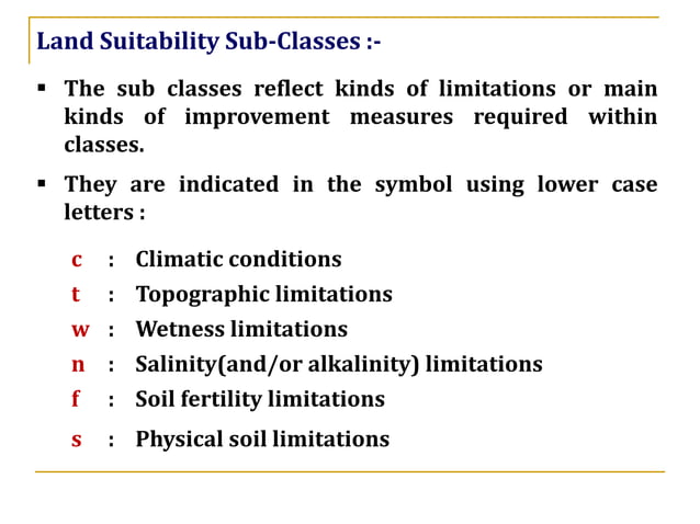 Land Suitability Classification | PDF