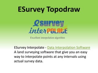 Land surveying software and design solution | PPTX | Technology & Computing