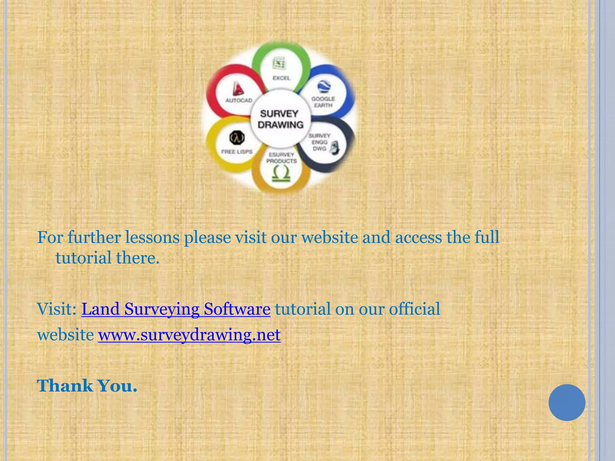 Land Surveying Software(AutoCAD) Tutorial | PPTX