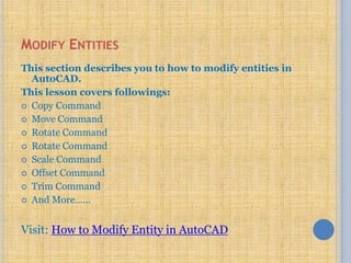 Land Surveying Software(AutoCAD) Tutorial | PPTX