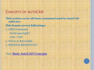 Land Surveying Software(AutoCAD) Tutorial | PPTX