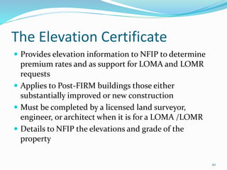 Land Surveyors, FEMA and Other Flood Zone Issues | PPTX