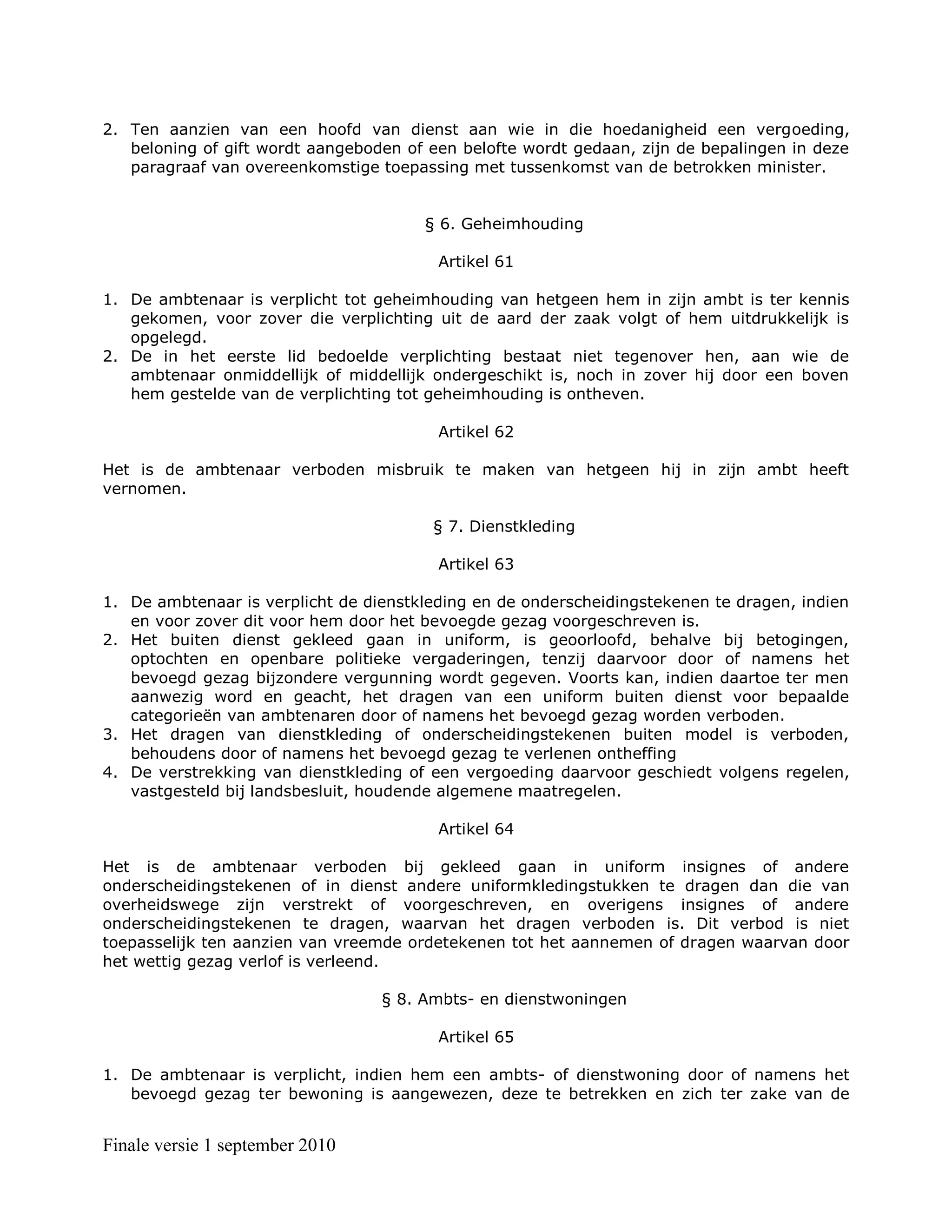 Landsverordening materieel ambtenarenrecht | PDF