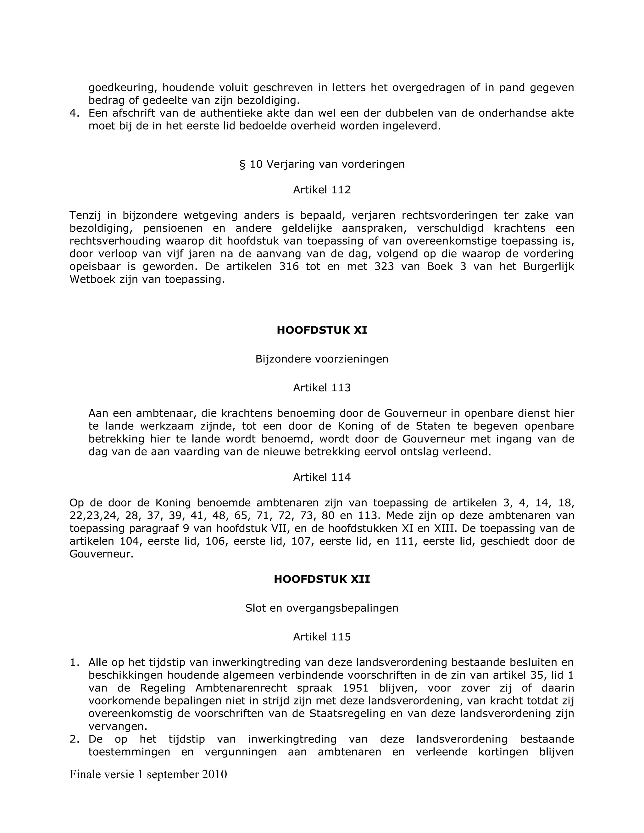 Landsverordening materieel ambtenarenrecht | PDF