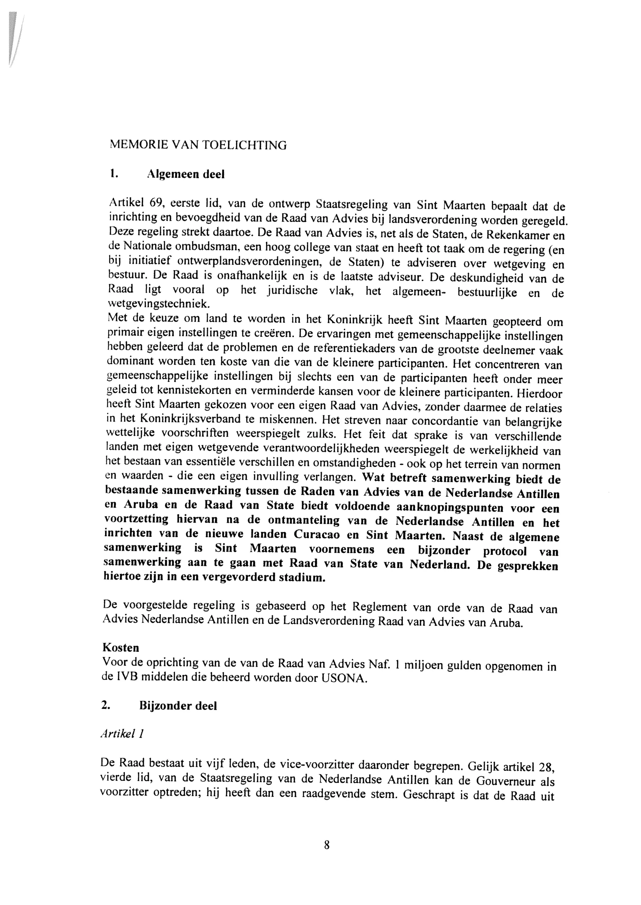 Landsverordening raad van advies | PDF