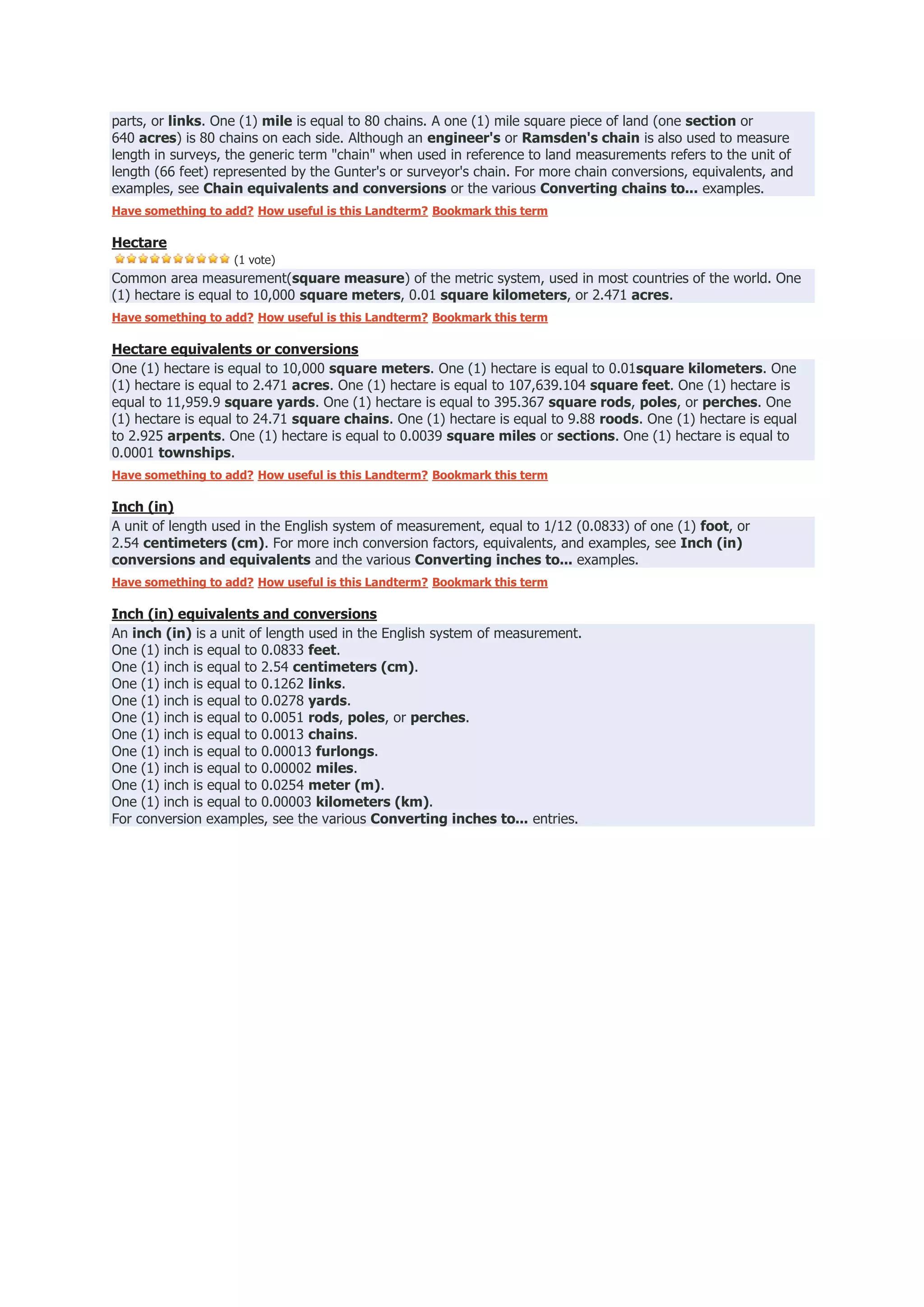 Land terms | DOCX | Geography | Science