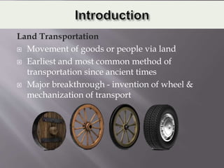 Fundamentals of Land transport | PPTX