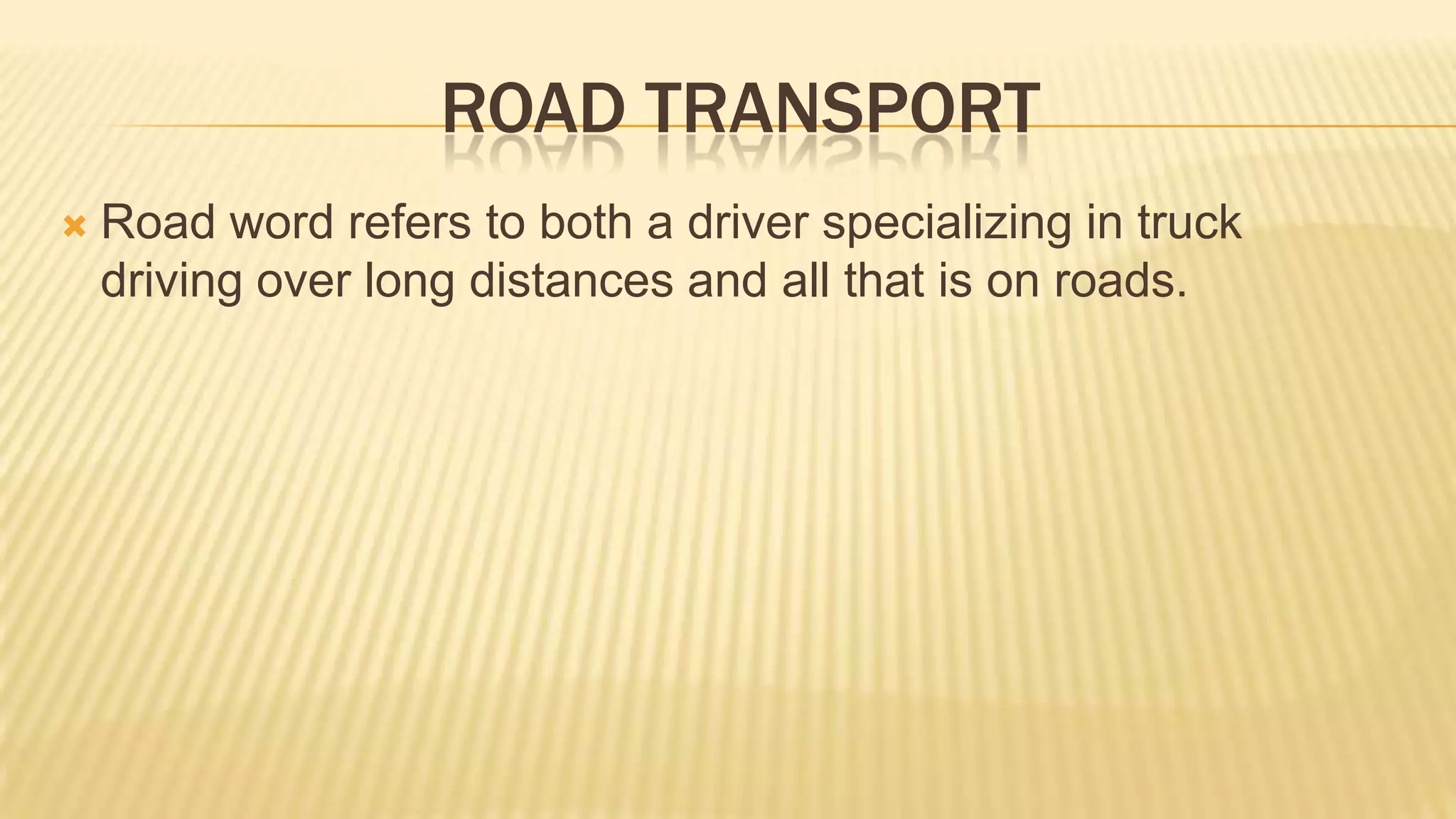 Land transportation | PPTX