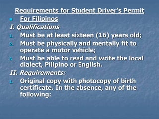 Land Transportation Office (LTO) Traffic Laws, Rules and Regulations.ppt