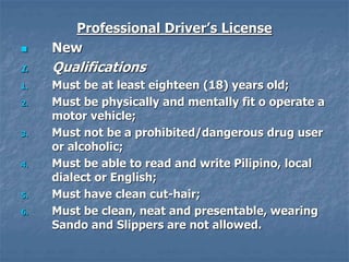 Land Transportation Office (LTO) Traffic Laws, Rules and Regulations.ppt