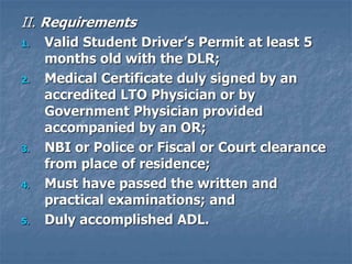 Land Transportation Office (LTO) Traffic Laws, Rules and Regulations.ppt
