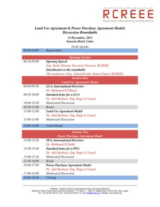 Land use agreement 2011 agenda | PDF