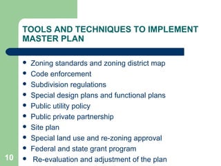 Land use and building control as a tool for implementation of master ...