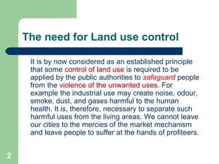 Land use and building control as a tool for implementation of master ...