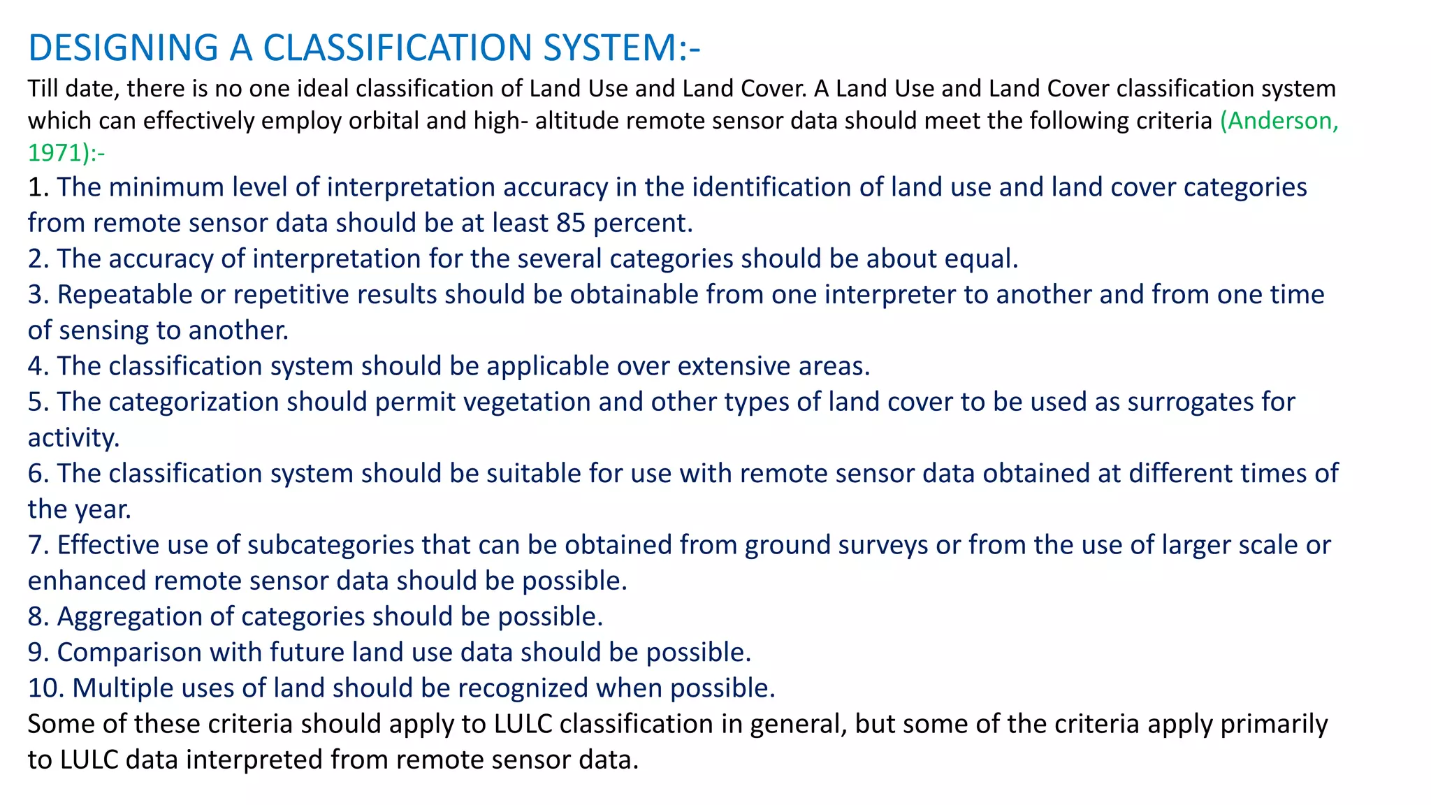 Land use and land cover classification | PDF