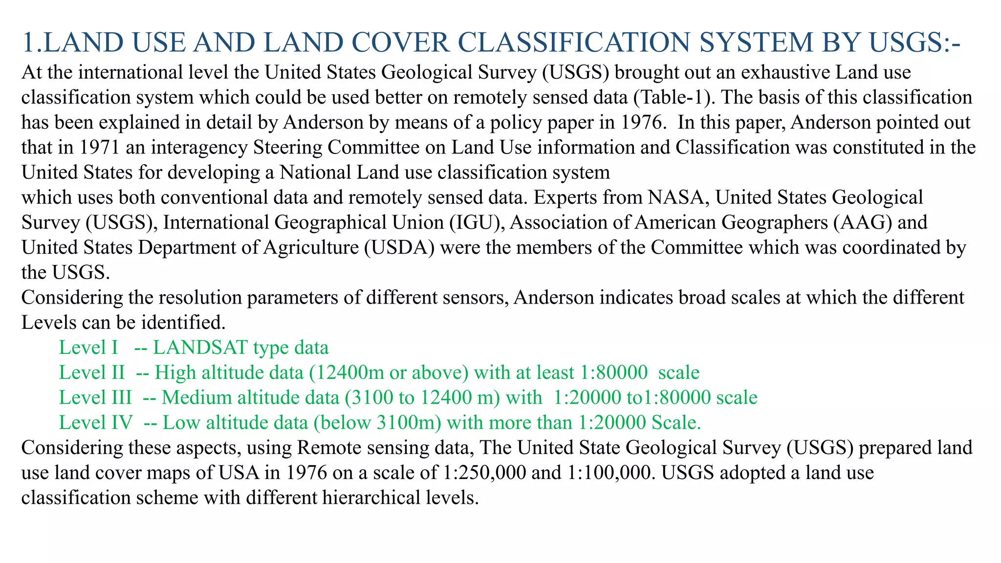 Land use and land cover classification | PDF