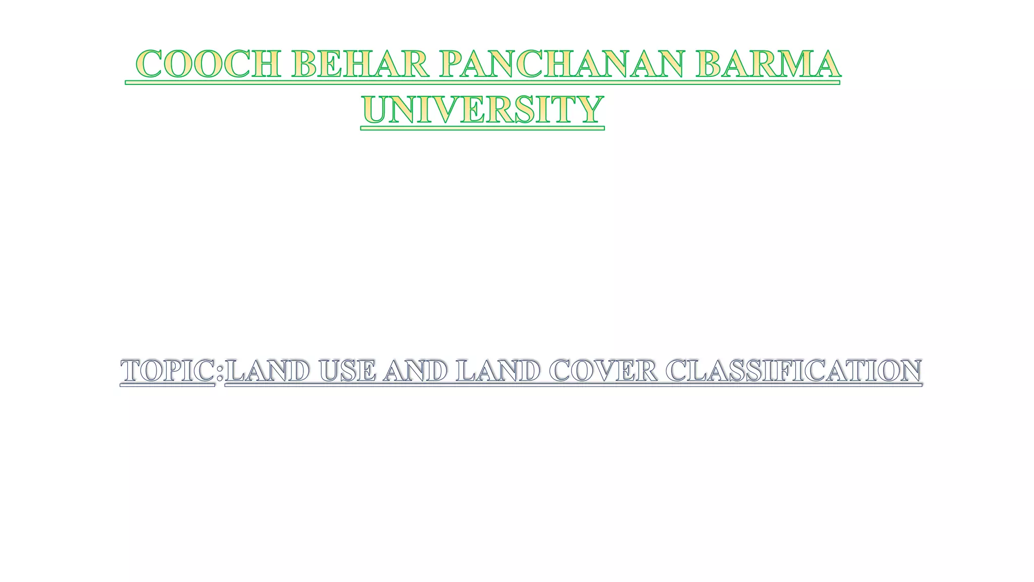 Land use and land cover classification | PPT