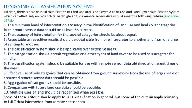 Land use and land cover classification | PDF