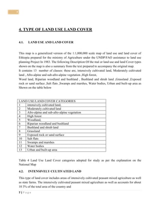 Land use and land cover of Ethiopia | PDF