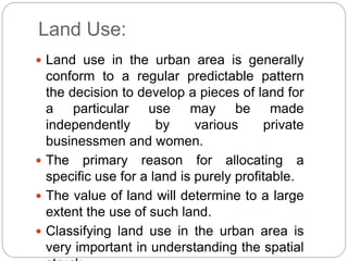 Land use and urben settlement | PPTX