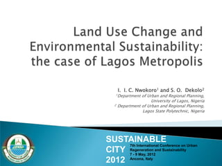 Land use change and environmental sustainability | PPTX