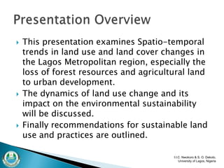 Land use change and environmental sustainability | PPTX