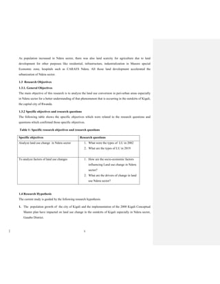 LAND USE CHANGE IN NDERA /RWANDA FROM 2002-2019 | PDF