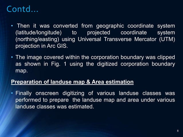 Landuse mapping using arc gis | PPTX