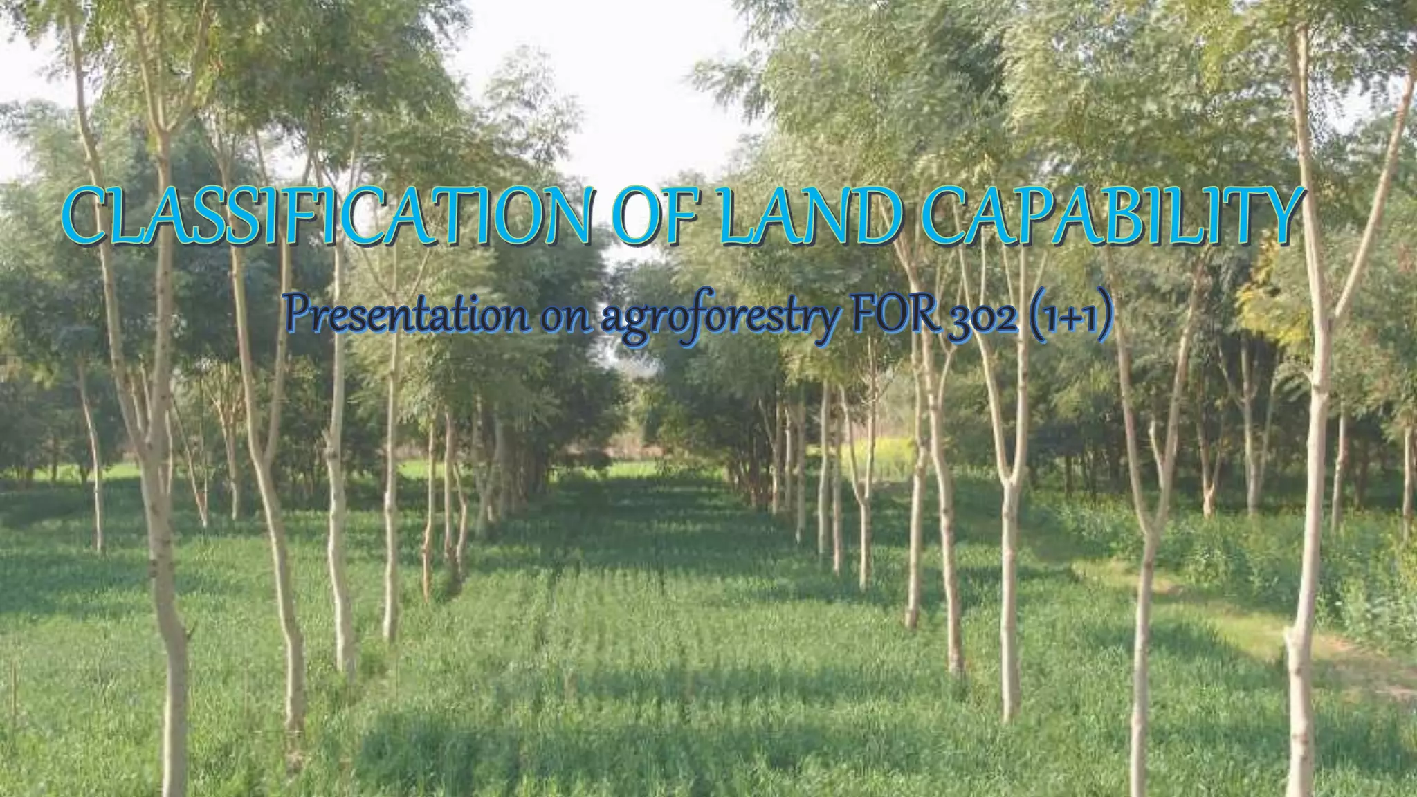 Land use pattern classification | PPTX