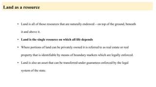 Basics of Land Use Planning and effects of unplanned development | PPTX