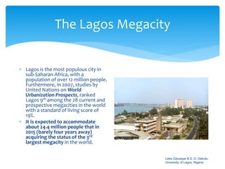 Land use planning: Panacea a Sustainable Lagos Megacity | PPT