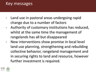 Land use and tenure in pastoral and agro-pastoral production systems | PPTX