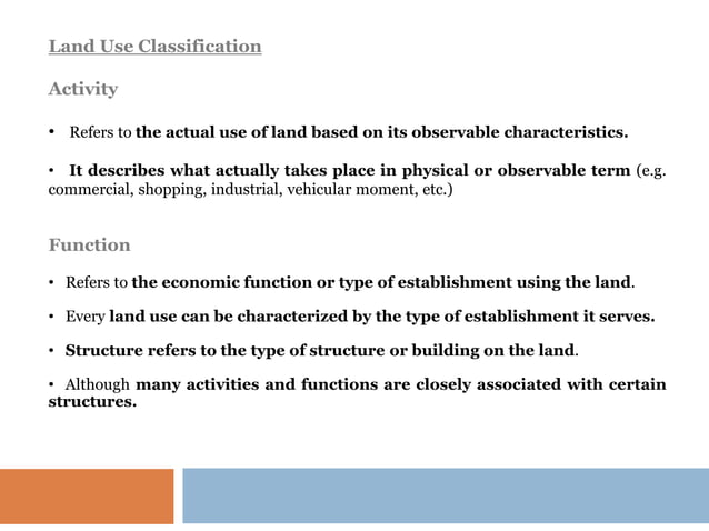 Landuse theory _introduction to landuse planning | PPT