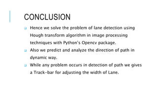 Lane detection in fog | PPT