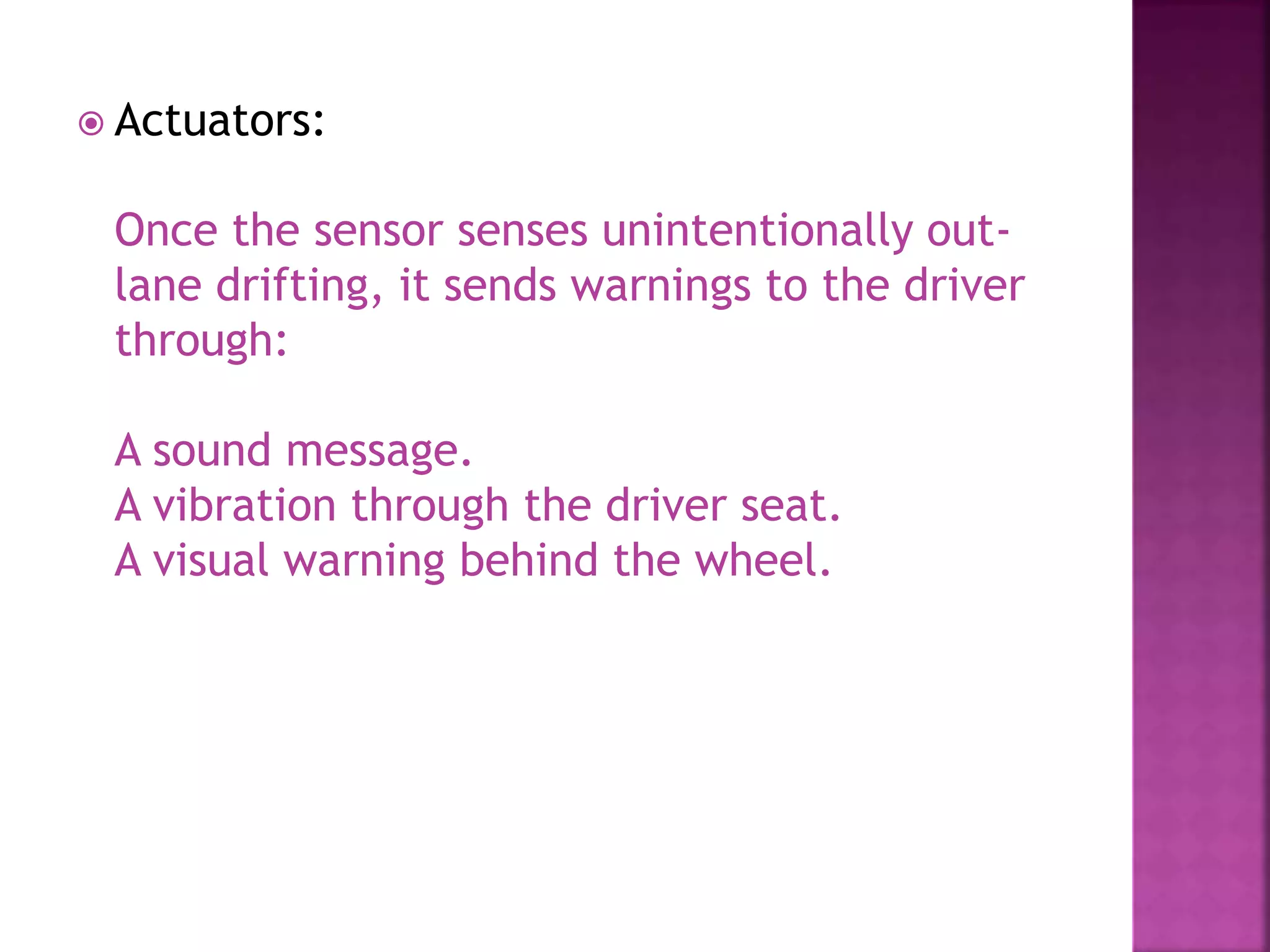 Lane detection sensors | PPTX