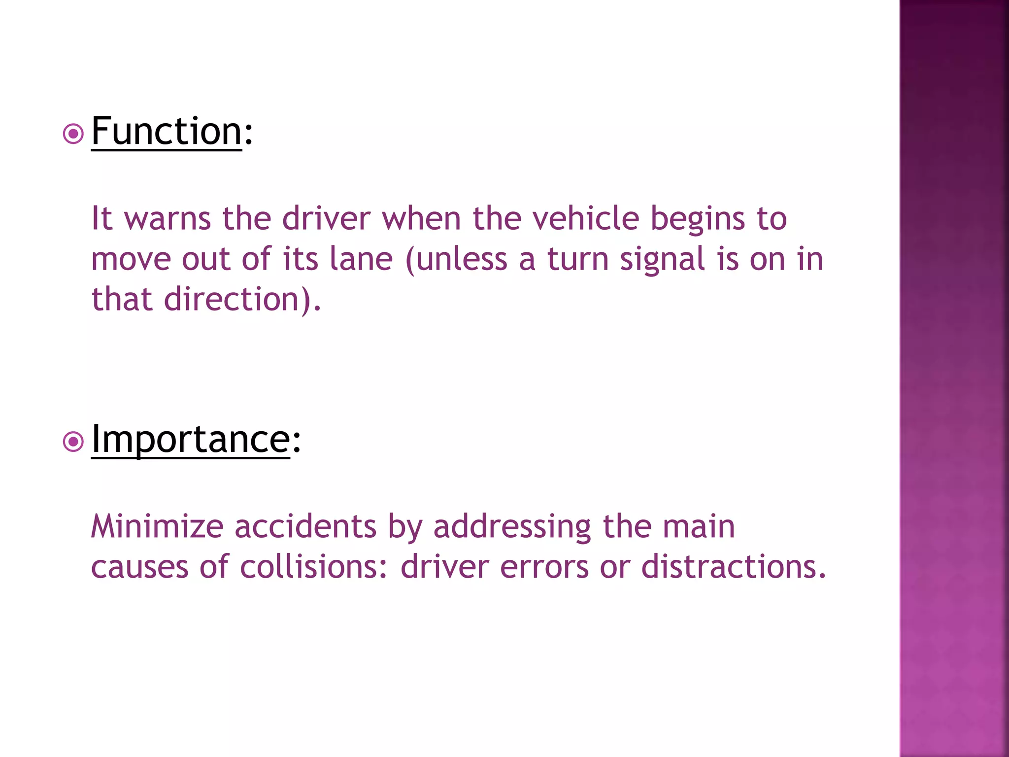 Lane detection sensors | PPTX