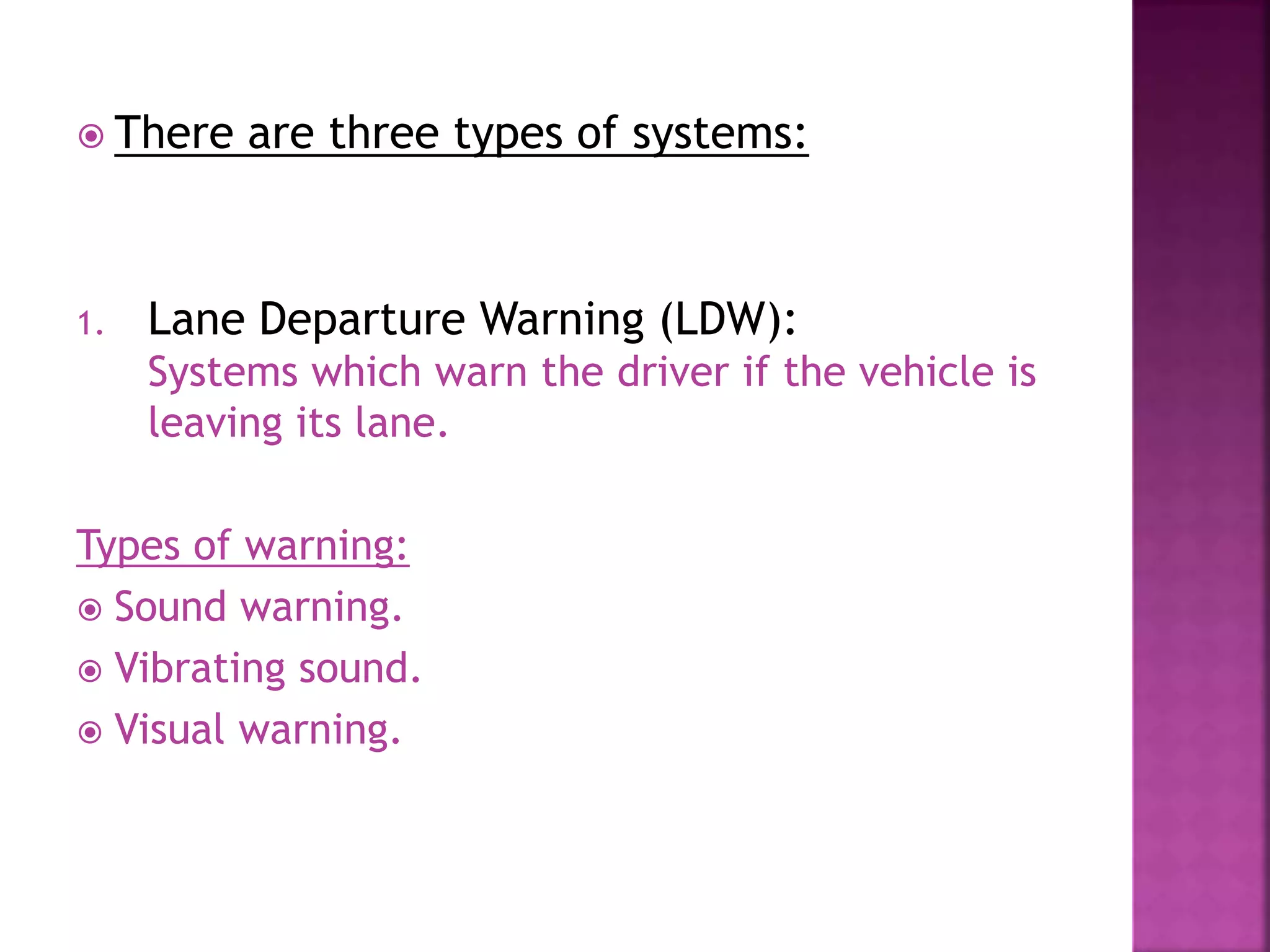 Lane detection sensors | PPTX